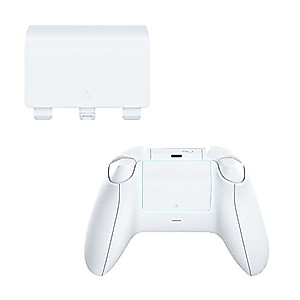 Mcbazel Battery Cover for Xbox Series X/S, Universal Replacement Battery Back Shell Door Lid Repair Part for Xbox Series S/X Controller (6 Packs) - White (NOT for Xbox One/Elite 1&2 Controllers)