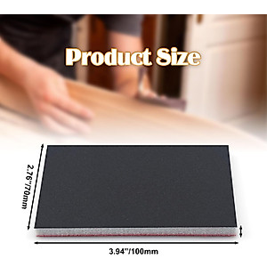 LOUZAGO 20 Pcs 800 Grit Sanding Sponge, Wet Dry Sanding Block Sandpaper Sponge, Soft Foam Sand Block Washable & Reusable Sanding Pads for Metal Wood Drywall Polishing