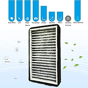 DSTx HEPA + Carbon Air Purifier Filters Replacement Compatible wiht Clarifion, 4 Pack