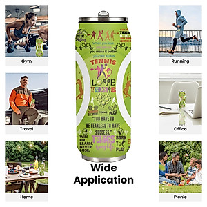 JDEIFKF Tennis Tumbler Cup Travel Mug With Lid,Tennis Lover Birthday Gifts Stainless Steel Vacuum Coffee Mug Cup Tennis Gifts For Women Men 17 Oz