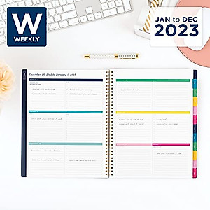 AT-A-GLANCE 2023 Weekly & Monthly Planner, Simplified by Emily Ley, 8-1/2" x 11", Large, Monthly Tabs, Navy (EL94-905)