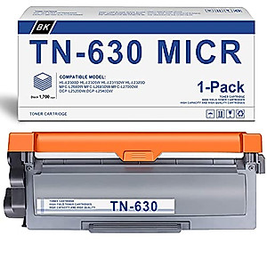 Hydr (Black,1-Pack) Compatible TN-630 MICR Toner Cartridge Replacement for Brother TN630 HL-L2300D HL-L2305W HL-L2315DW Printer Toner Cartridge