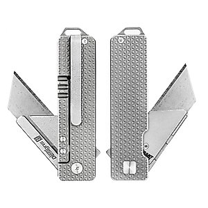 TiRant RAZOR V3 Utility Knife (Stonewashed 6AL-4V Titanium) Elite DUAL-APEX Edition EDC Box Cutter