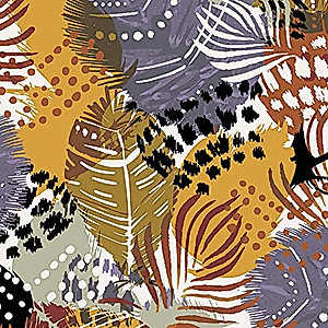 Vera Bradley Women's Cotton Turnlock Wallet, Painted Feathers, One Size