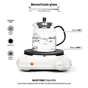 Tealyra - 12 pcs Blooming Tea and 30.5-ounce Glass Teapot Set - 12 Variety Flavors of Finest Flowering Teas - All Tea Balls Individually Sealed - Great Gift Bloom Teas Box