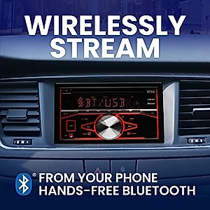 BOSS Audio Systems 850BRGB Car Stereo System - Double Din, Bluetooth Audio and Calling Head Unit, Aux in, USB, CD Player, Multi Color Illumination, AM/FM Radio Receiver, Hook Up to Amplifier