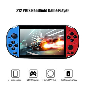 X12 Handheld Game Console 5.1 inch Handheld Game Video Player Dual Rocker 8G Built-in 3000 Game Console Support Archive Function