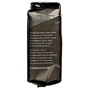 Allegro Coffee Organic Whole Foods Blend Ground Coffee, Light and dark roast, 12 oz (Pack of 1)