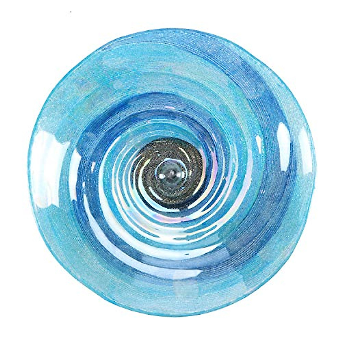 VCUTEKA Outdoor BirdBath Glass Bird Bath Garden Bird Feeder with Metal Stake