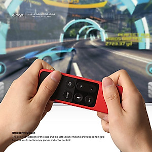 Elago R1 Silicone Case Compatible with Apple TV 4K 4th and 5th Generation Siri Remote Control - Red