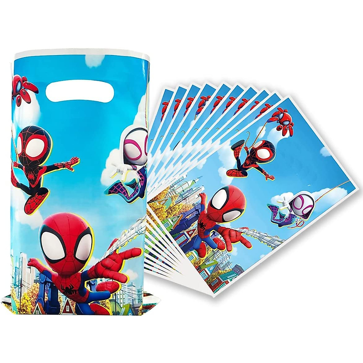 30pcs Spiderman Birthday Party Gift Bags Candy Bags Goody Bags Spiderman Birthday Party Supplies Decorations (2)