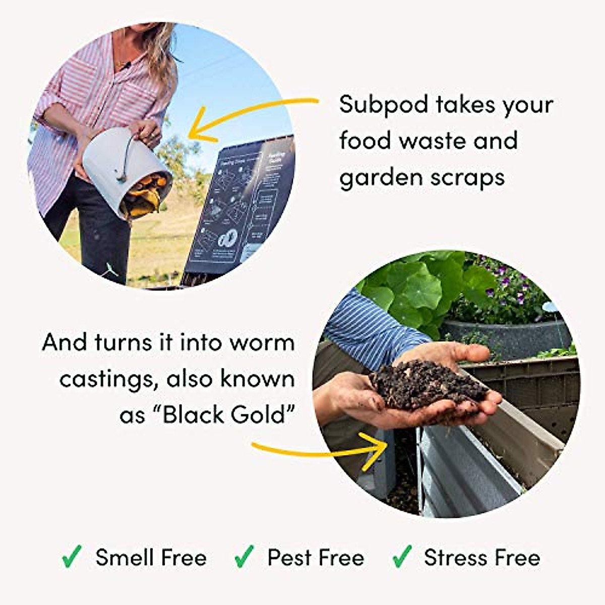 Subpod Essentials Bundle. Outdoor Composting System and Compost Aerator. Composting Worm Farm for Your Garden