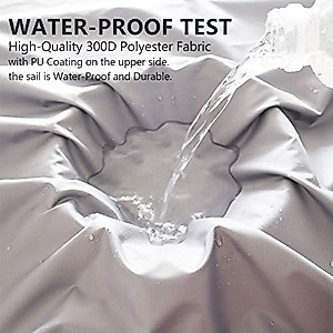 Shade Sail Waterproof Triangle Umbrella UV Protection Oxford Cloth Shade for Outdoor Terrace Backyard and Garden 10'x10x10'