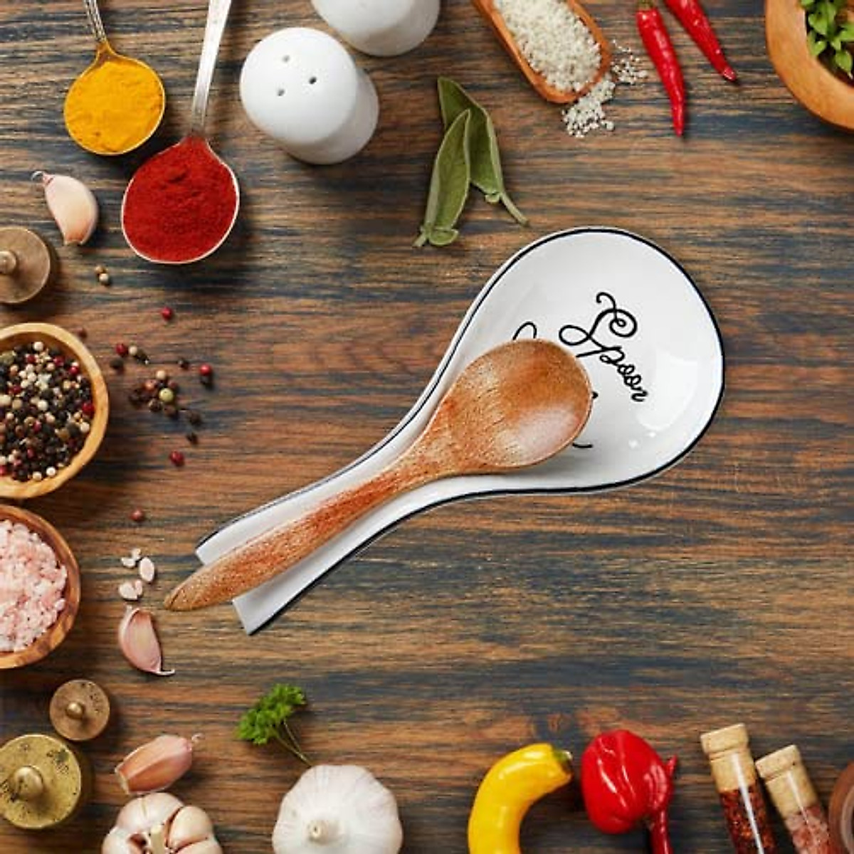 Yoeuen Spoon Rest For Stove Top，Ceramic Spoon Holder For Kitchen Counter, Funny Spoon Me Coffee Spoon Rests For Spoons Ladles, Tongs