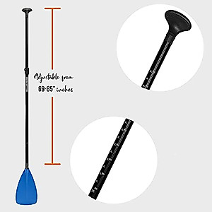 SereneLife Stand Up Paddle-Board Adjustable Paddle - Adjustable Water Paddle Oar for SLSUPB125 Free-Flow Inflatable SUP Stand Up Water Paddle-Board PRTSLSUPB125PDL