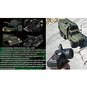 Simulation Rc Military Truck Remote Control RTR 2.4G All-Terrain RC Truck Car 6WD Off-Road Crawler 1:16