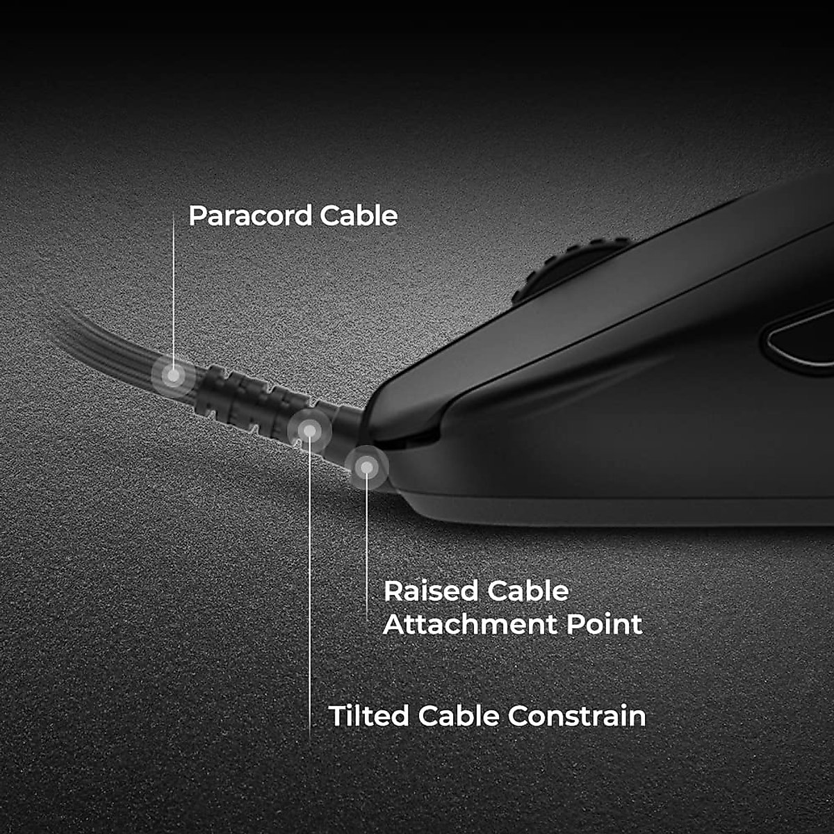 BenQ Zowie ZA11-C Symmetrical Gaming Mouse | Professional Esports Performance | Driverless | Paracord Cable | Revisioned C-Features | Matte Black | Large Size
