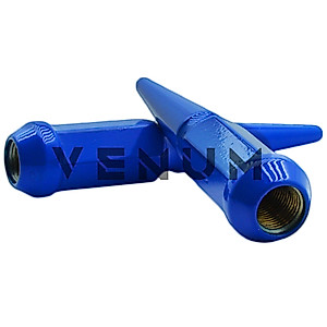 20 Pc M14x1.5 Dodger Blue Spike Lug Nuts - Powder Coated - 4.5" Tall Compatible with Jeep 2011-2020 Grand Cherokee JL Sahara 2020 Gladiator W/Aftermarket Wheels