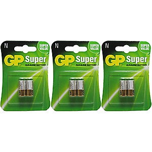 GP Alkaline Battery GP 910A, LR1 - N 1.5V, 3PACK X 2PCS