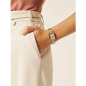 Anne Klein Women's Japanese Quartz Dress Watch with Stainless Steel Strap, Gold, 12 (Model: AK/3882CHGB)