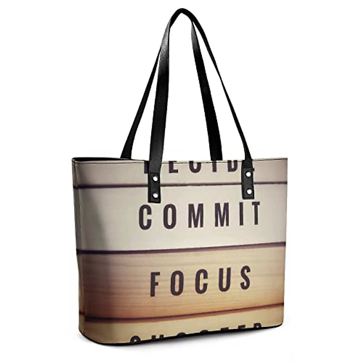 Womens Handbag Wooden Leather Tote Bag Top Handle Satchel Bags For Lady