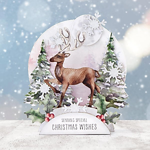 Katy Sue Watercolor Christmas Animals Die-Cut Pop-Up Card Making Kit for Adults. Makes 12 Cards with Festive Animals. Contains 12 Cards, 12 Sheets of Elements, & 12 Envelopes for Card Making Supplies