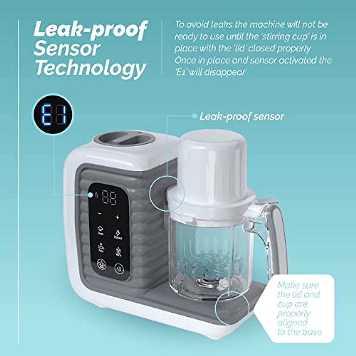 Children of Design 8 in 1 Smart Baby Food Maker & Processor, Steamer, Blender, Cooker, Masher, Puree, Formula & Bottle Warmer Prep System