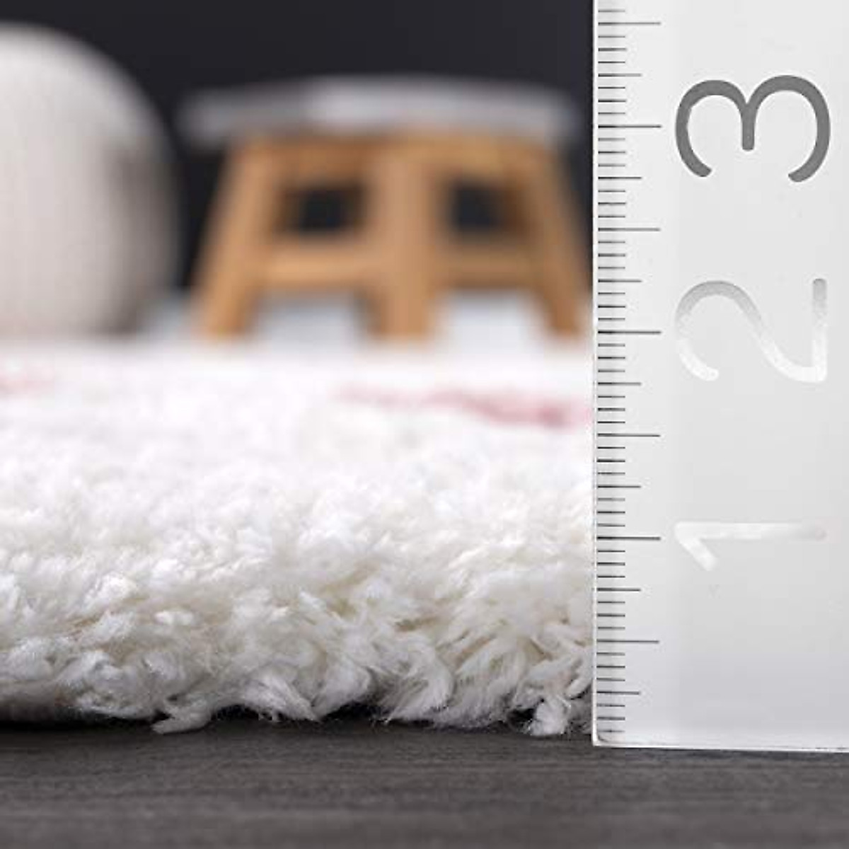 nuLOOM Nelda Trellis Shag Area Rug, 4 ft x 6 ft, Baby Pink