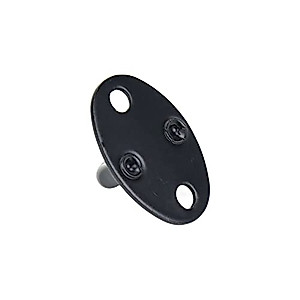 Dnyta 12 Pack Black Pad Eye Plate U Hooks Wall Mount Stainless Steel Ceiling Hooks Heavy Duty for Hanging Plants Lights