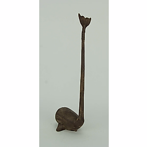 Rustic Brown Cast Iron Long Tail Whale Paper Towel Holder
