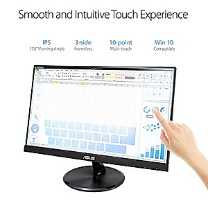 ASUS VT229H 21.5" Monitor 1080P IPS 10-Point Touch Eye Care with HDMI VGA (Renewed)