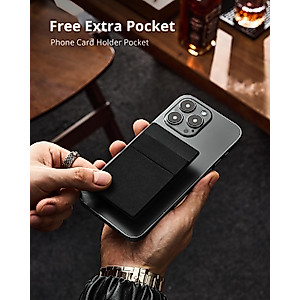 YESIIW Ultra-slim Wallet for Men - Pop up Card Holder Mens Wallet with RFID Protection Minimalist Metal Wallets Billeteras de Hombres Gifts for Men Dad Husband Boyfriend Black