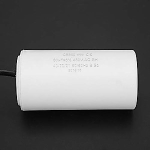 60uf CBB60 Capacitor, Eco-Friendly Motor Running Capacitor 450V ESR 0.2 for Household Electric Appliance, CBB60 Run Capacitor