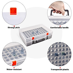 Alcohol Ink Storage Organizer Carrying Case, Holds 77pcs 0.35oz, 0.5oz Bottles of Alcohol Ink Set/ for Stickles Glitter Glue/ for Glossy Accents/ for Reinkers, Paint Travel Box Container (Case Only)