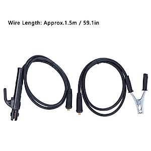300A Welder Ground Cable Earth Clamp Set with 1.5m Cable for ARC ZX7 MMA Welding Machine Accessories