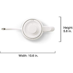 BALMUDA The Kettle | Electric Lightweight Gooseneck Kettle | Stainless Steel | 0.6L (20fl oz) Capacity | Neon Light Indicator | Perfect for Tea and Coffee | K02H-WH | White | US Version