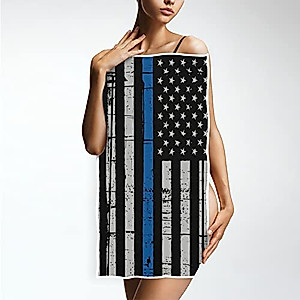 Thin Blue Line Police Flag Hand Towel 30 x 15 in