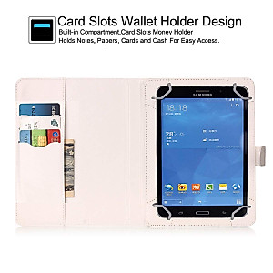 Universal 10" Case, Newshine Synthetic Leather Magnetic Closure [Cards/Money Slots] Flip Stand Wallet Protective Case for All Universal 10 inch Tablet, Bling