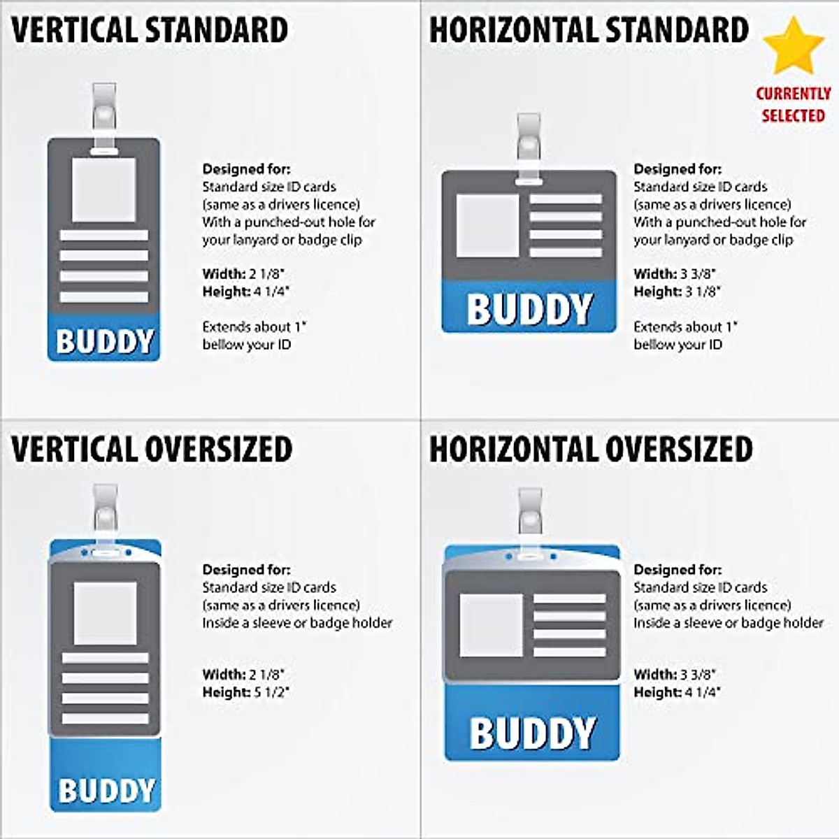 Customizable Red Horizontal Badge Buddy ID Backer Card - Double Sided Print - Durable and Water Resistant Ideal for Nurses, Doctors, and Healthcare Professionals