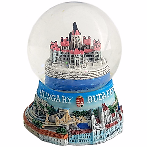 Souvenir Snowdome Hungary Budapest Snowglobe Hungarian Parliament Building 93mm