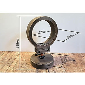 Wooden table lamp LWB, handmade steampunk author's design solid wood brass aged wood vintage rustic