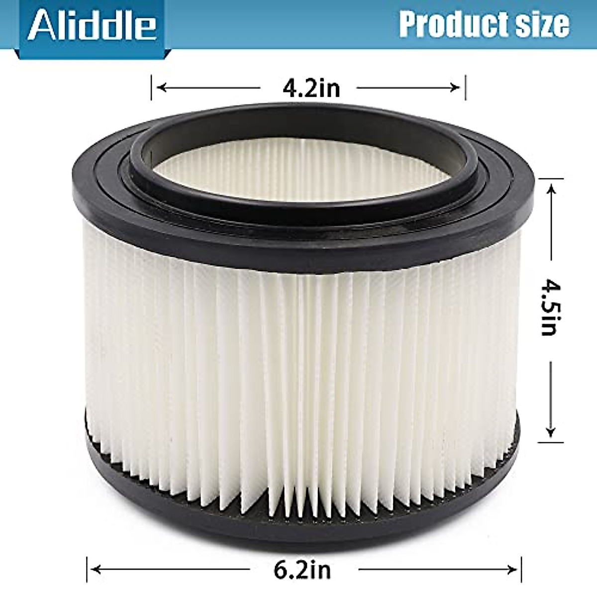 Aliddle 17810 Replacement Filter For Craftsman 9-17810 Wet Dry General Purpose Vacuum Cleaner Fit 3&4 Gallon