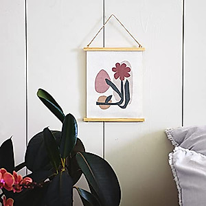 Main + Mesa Abstract Floral Canvas Wall Scrolls, Set of 3