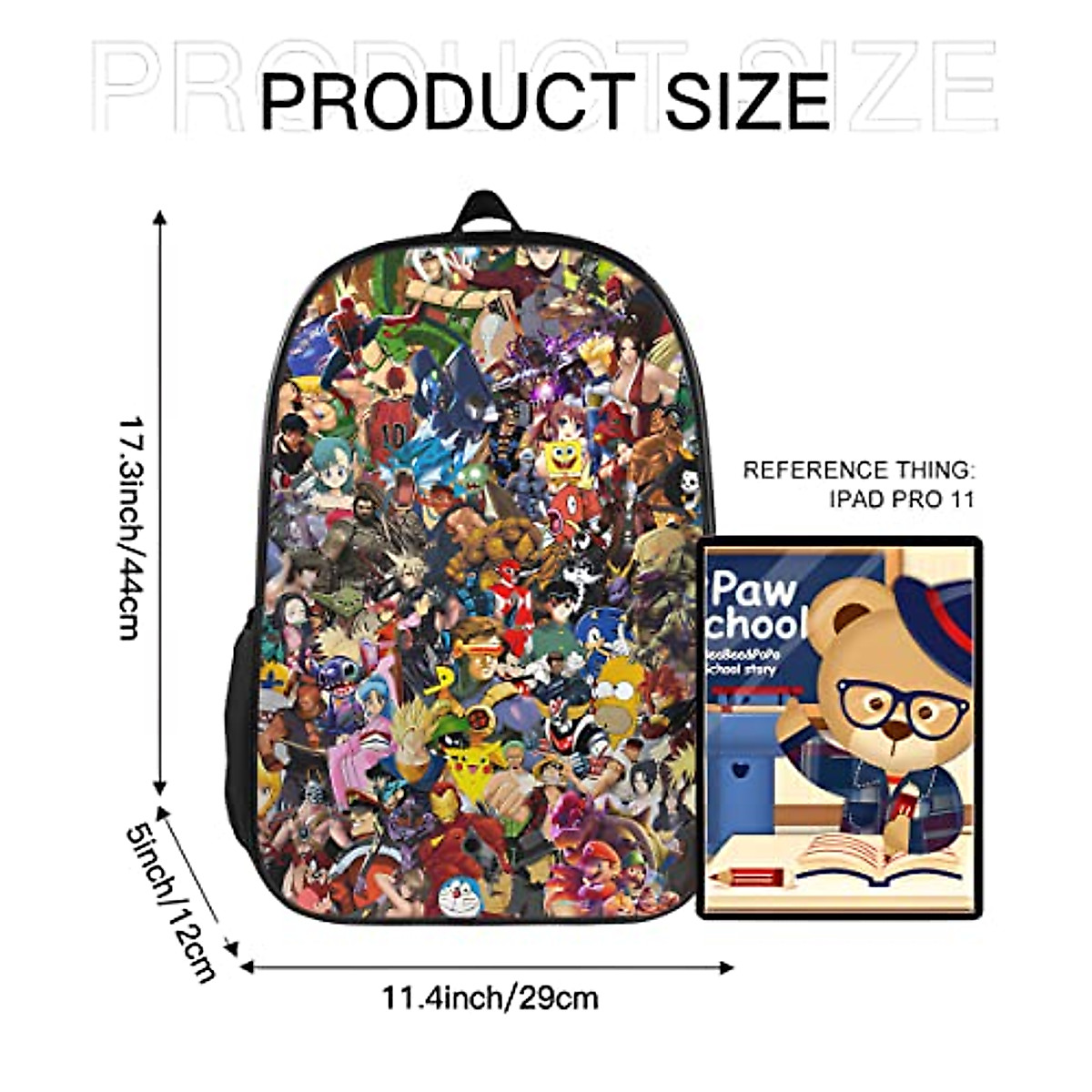 KIFRAL anime backpack 3D Printed Backpacks Laptop Backpack Travel Bag (anim)