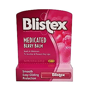 Blistex Medicated Lip Balm, SPF 15, Berry.15-Ounce Tubes (12 Pack)