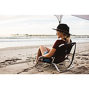 2 Pack of Neso Lightweight Water Resistant Beach Chairs with Shoulder Strap and Slip Pocket - Folds Thin(Black)