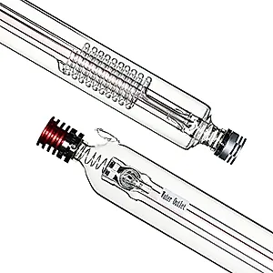 OMTech 80W Laser Tube Replacement for CO2 Laser Engravers and Laser Cutters, CO2 Filled YL Tube for Laser Engraving Cutting Marking Machines, 60mm Dia. 1250mm Borosilicate Glass Tube, 12000hr Life