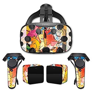 MightySkins Skin Compatible With HTC Vive Full Coverage - Cartoon Smiles | Protective, Durable, and Unique Vinyl Decal wrap cover | Easy To Apply, Remove, and Change Styles | Made in the USA
