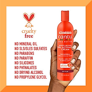 Cantu Moisturizing Curl Activator Cream with Shea Butter for Natural Hair, 12 fl oz