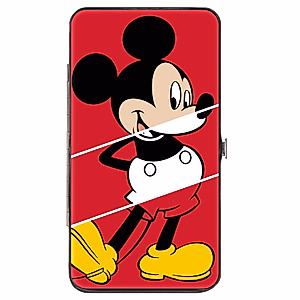 Buckle-Down Women's Hinge Wallet-Mickey Mouse, 7" x 4"